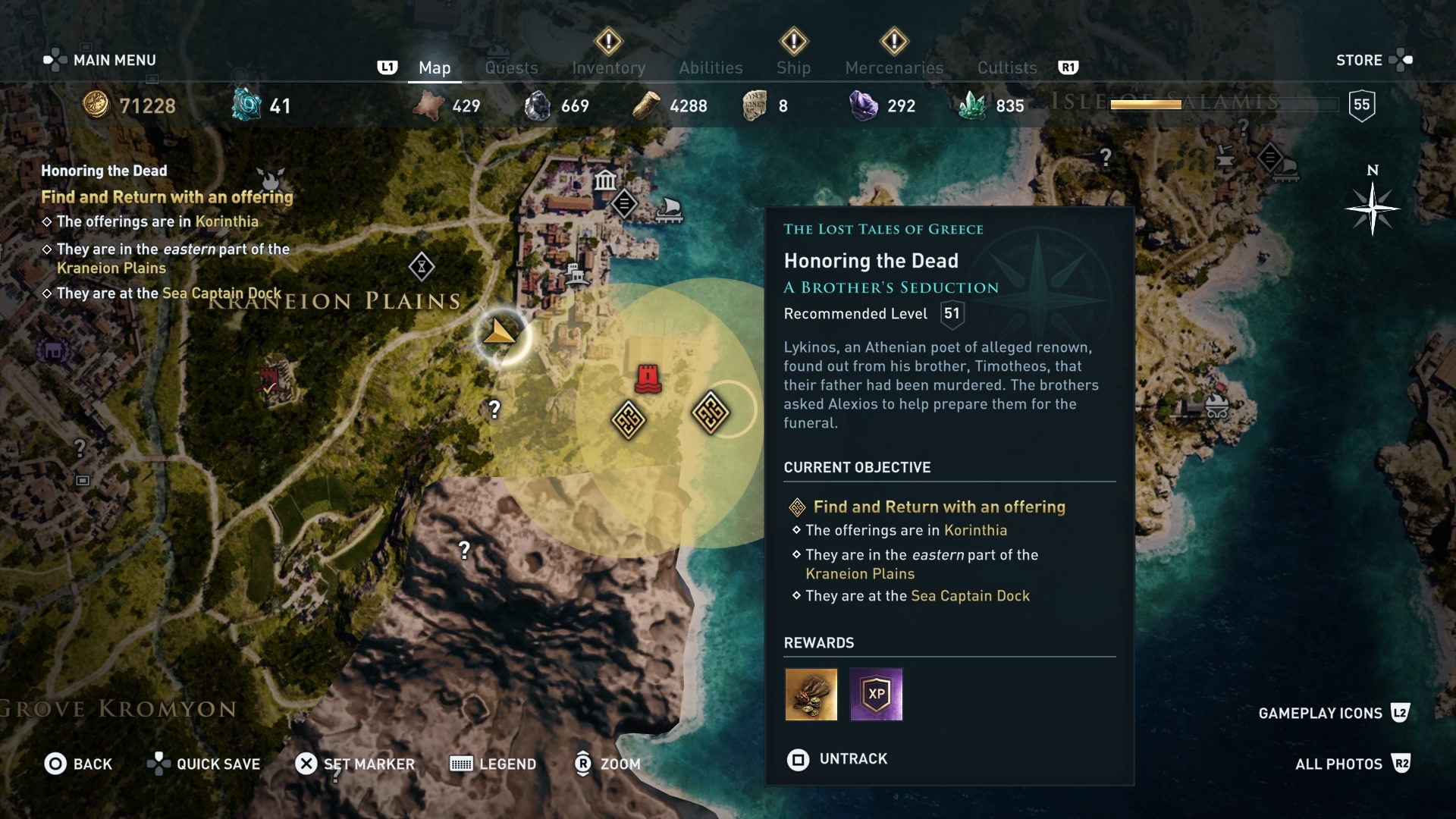 Assassins Creed Odyssey Honoring The Dead Walkthrough