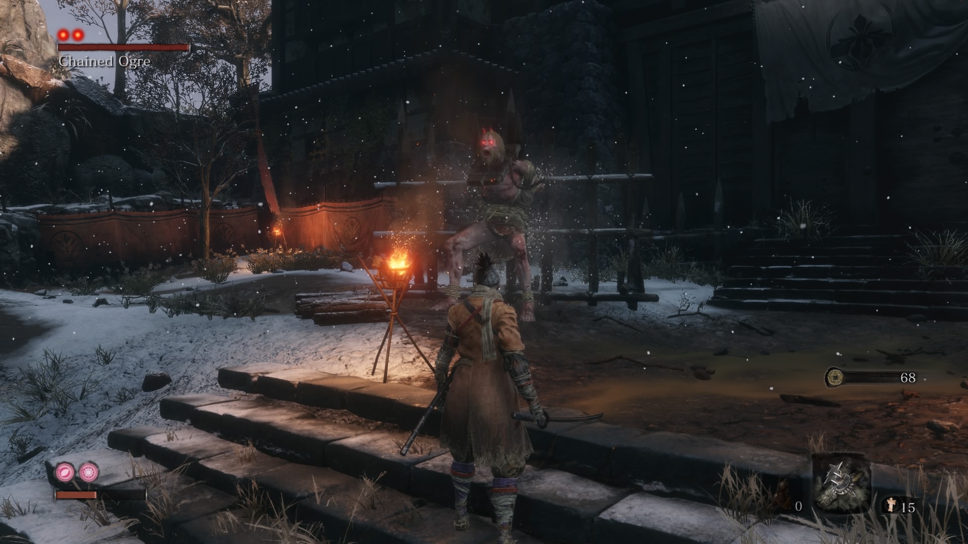 Ashina Outskirts Walkthrough - How To Defeat Chained Ogre - Sekiro