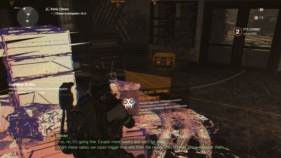 Kenly Library Expedition (Outcast Server Equipment) - Division 2 Wiki