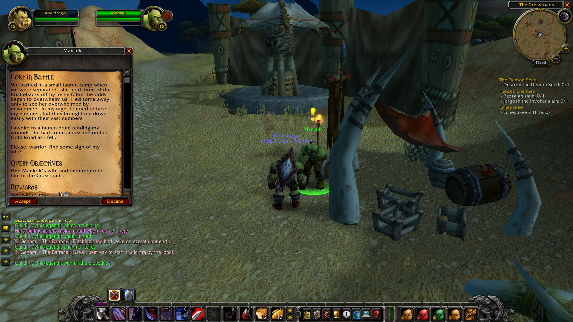 Where Is Mankrik's Wife (Lost In Battle): WoW Classic