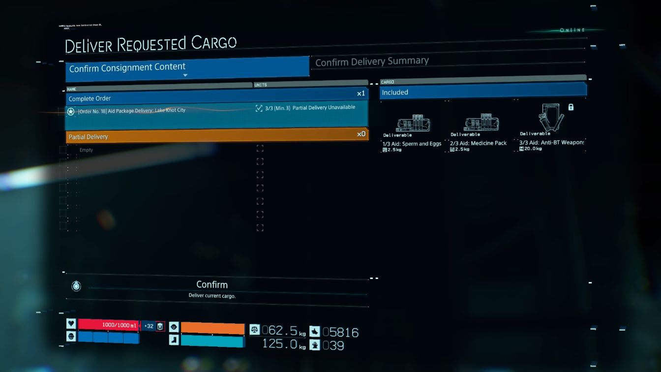 Death Stranding: Order 18 (Deliver Aid Package) Walkthrough