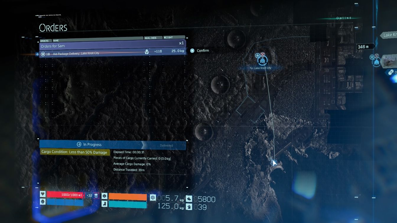 Death Stranding: Order 18 (Deliver Aid Package) Walkthrough